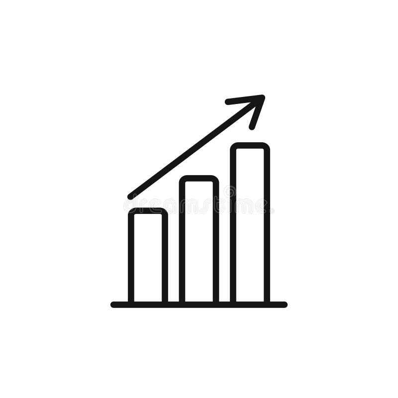 Euro Chart Logo Sign Vector Outline Stock Vector - Illustration of ...