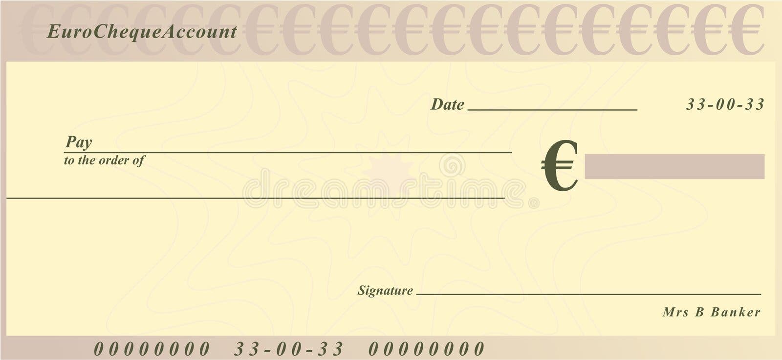 Blank cheque illustration stock vector. Illustration of accounting ...