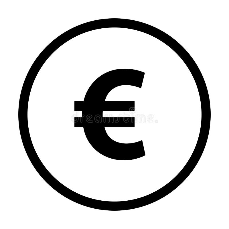 Euro and circle stock vector. Illustration of finance - 164207925