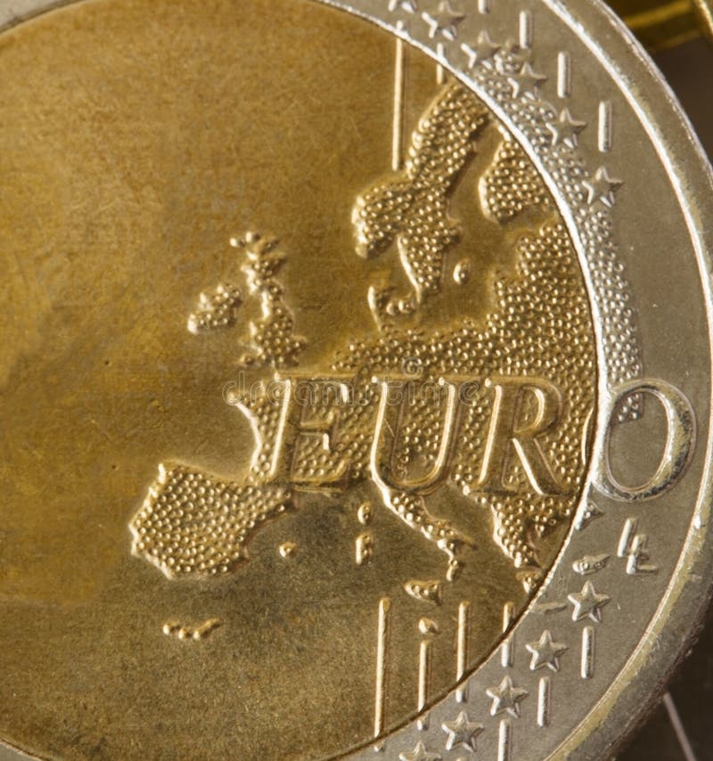 Euro coin macro stock image. Image of business, cash - 39656329