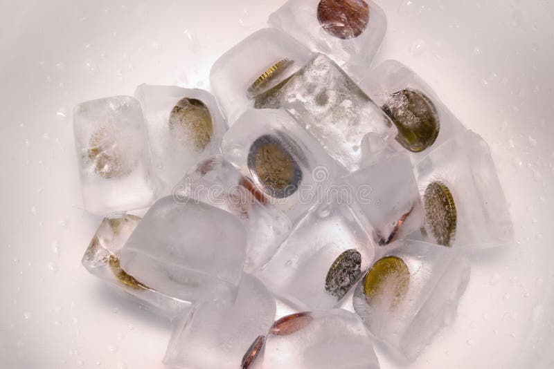 Euro Coin is Covered in Ice Stock Photo - Image of lowest, cool: 108859666