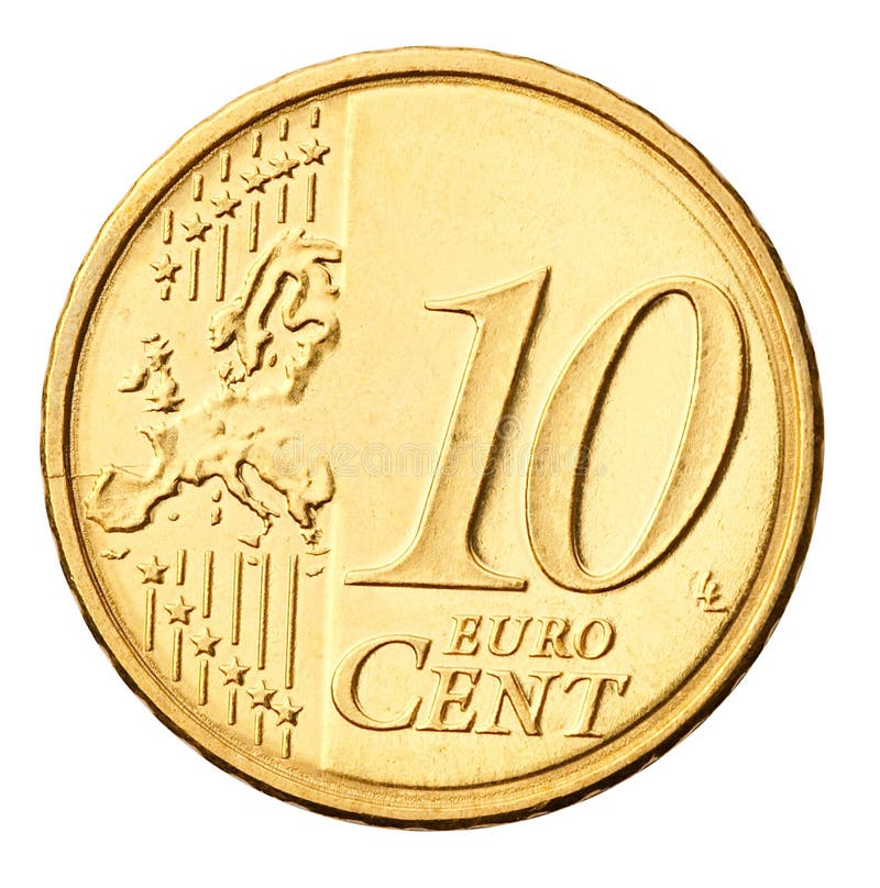 Euro Coin Isolated on White Stock Image - Image of rich, trust: 3538065