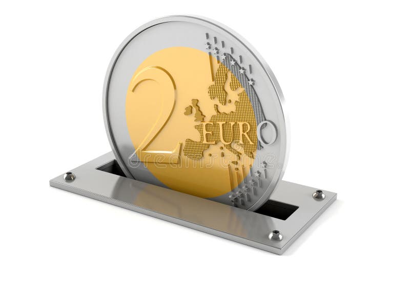 Insert euro coins stock illustration. Illustration of insert - 28140997