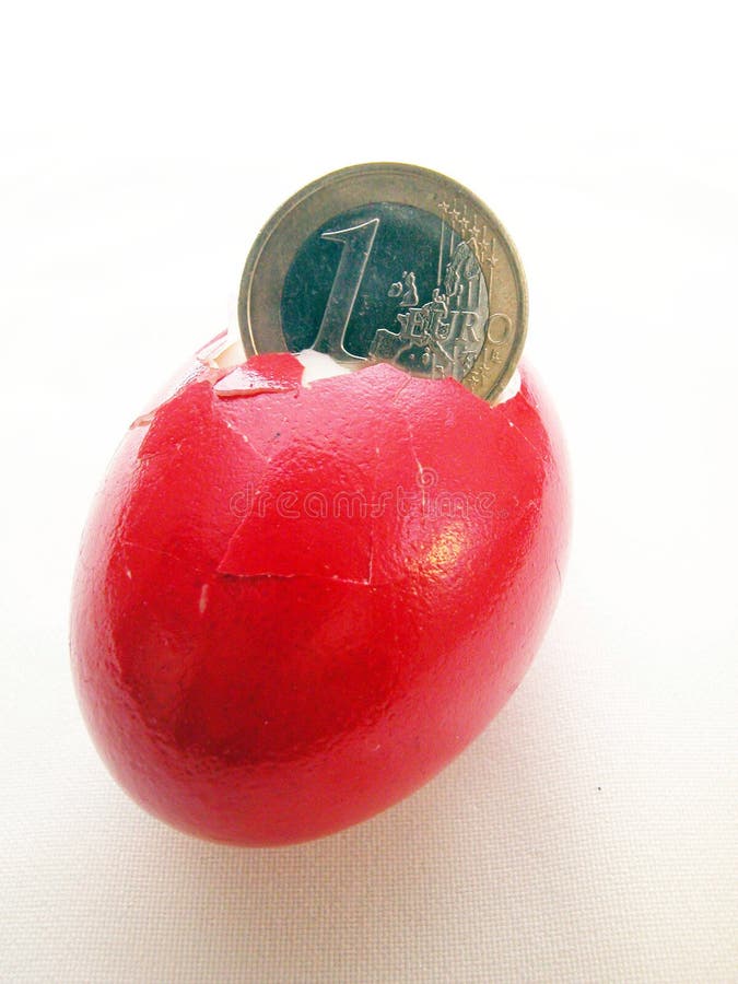 Costs of Easter Eggs Symbol Stock Photo - Image of financial, coin ...