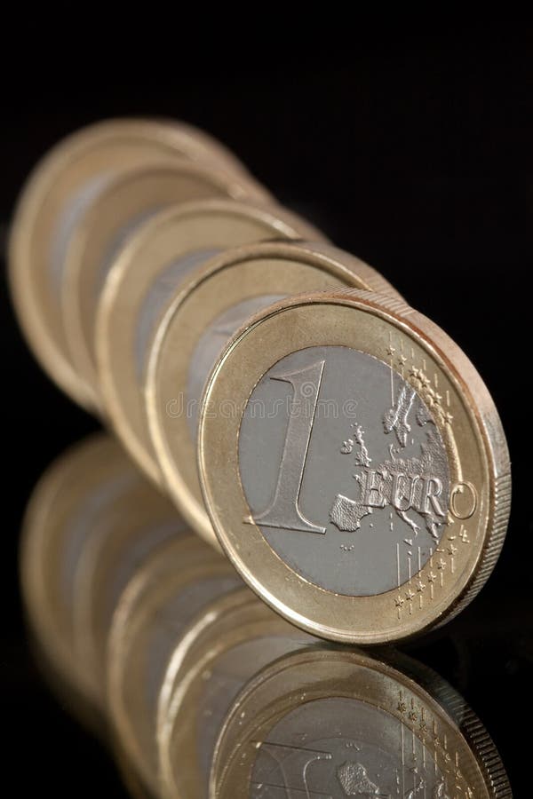 Euro coins stock image. Image of colorful, crisis, currency - 10486899
