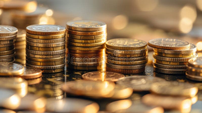 Euro Coins Arranged in Various Positions, Highlighting the Unique ...