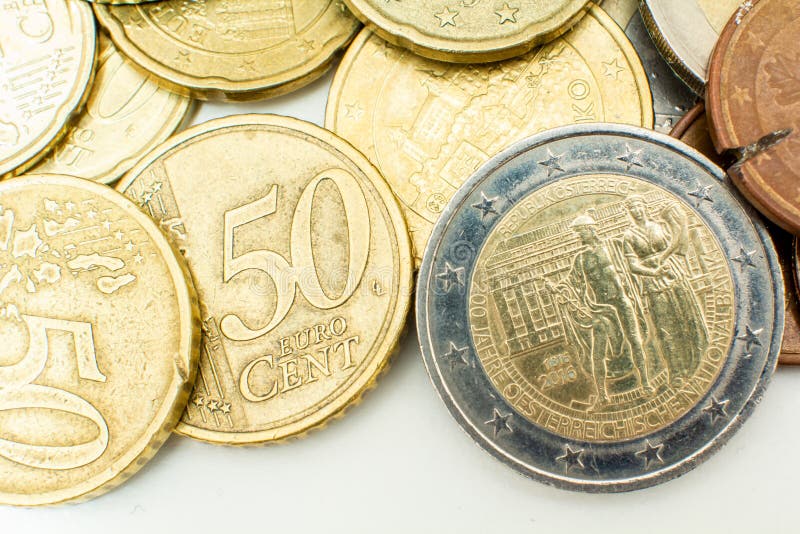 Euro coins are different. stock photo. Image of banking - 275301512