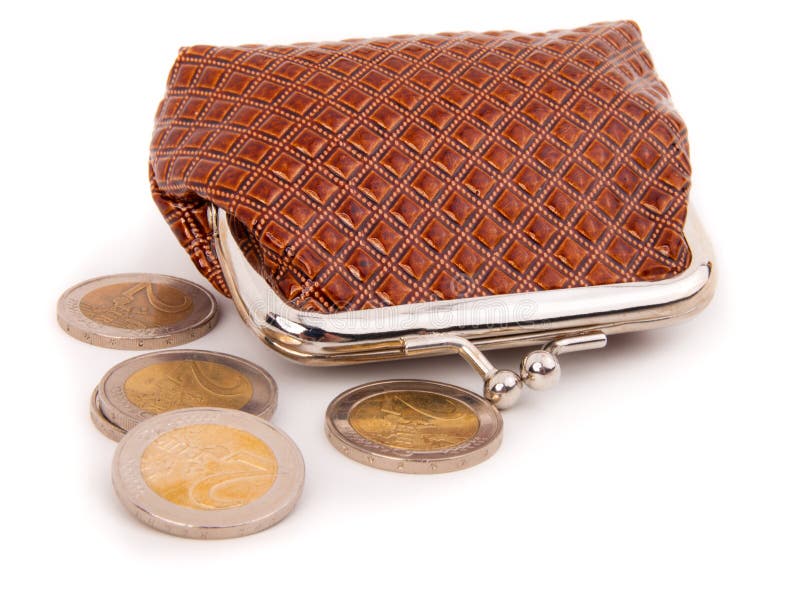 Euro money in purse stock image. Image of expense, currency - 17399337
