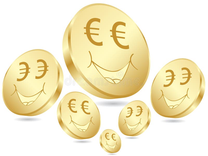 Euro coins poster stock vector. Illustration of gold - 14152269