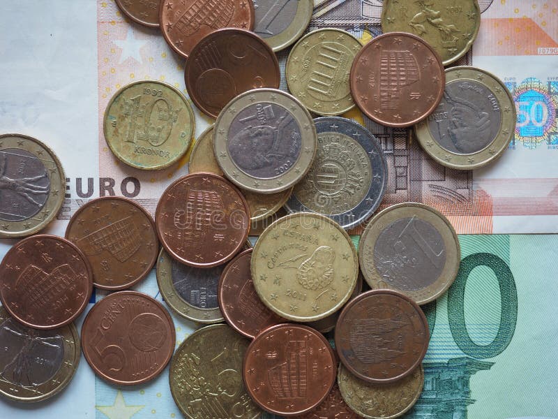 Euro Coins Released by Different Countries Stock Photo - Image of ...