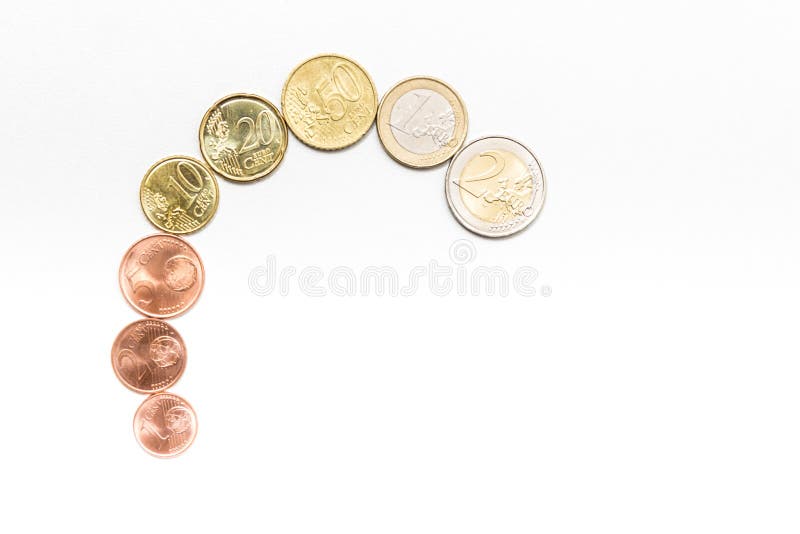 Euro Coins Money Tree Isolated on White Background Stock Photo - Image ...