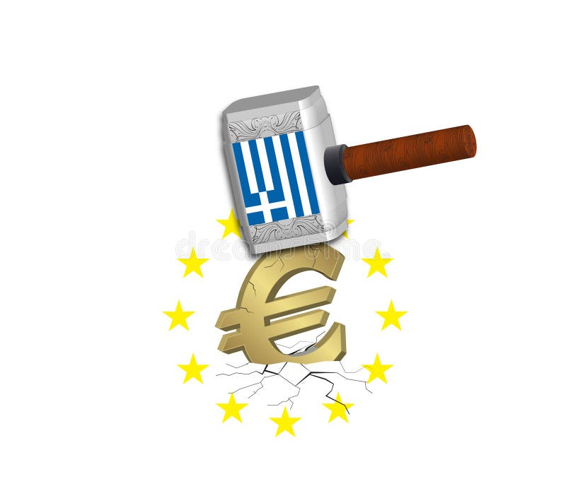 Euro Crash - Greece stock vector. Illustration of greece - 24983049