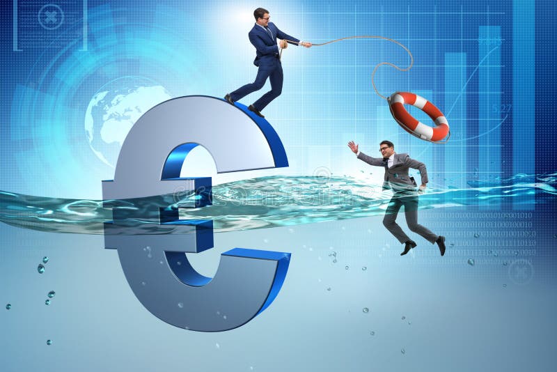 Euro Currency Devaluation and Exchange Rate Concept Stock Photo - Image ...