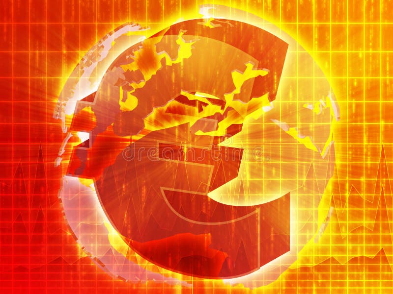 Euro currency map stock illustration. Illustration of financial - 9129100