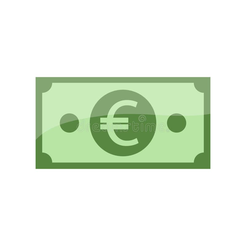 Euro Currency Symbol Banknote Icon Stock Vector - Illustration of ...