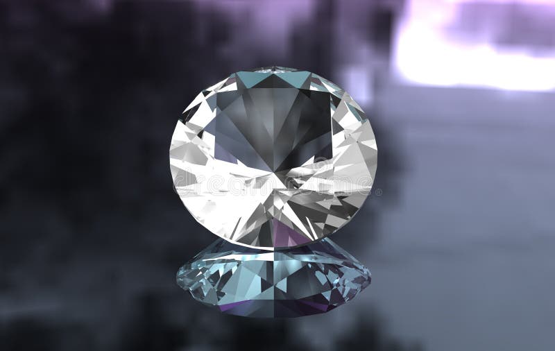 Massive Round Euro Cut Diamond Stock Illustration - Illustration of ...