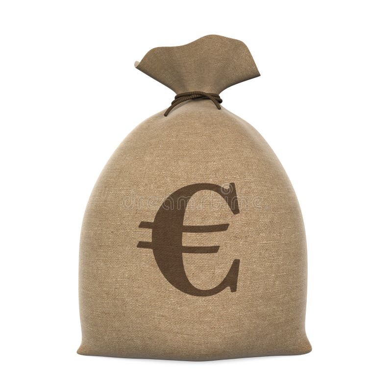 Euro d'argent de sac illustration stock. Illustration du fond - 87064509