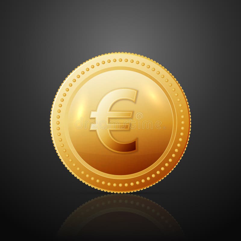 Euro de la moneda ilustración del vector. Ilustración de ganancia ...