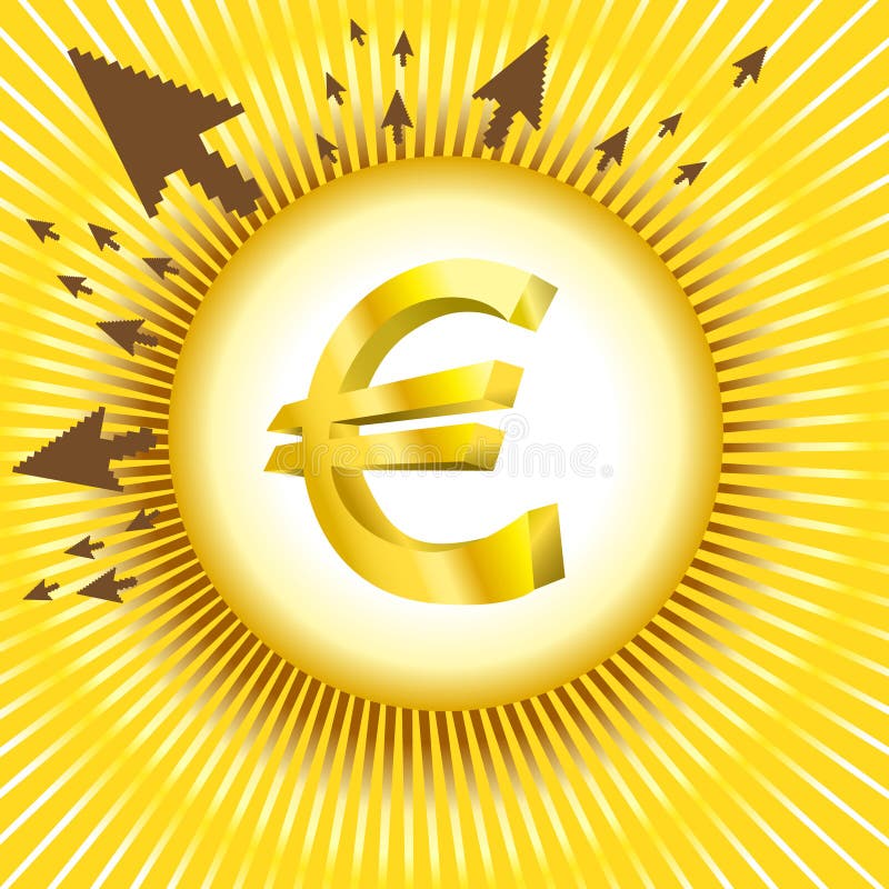 Euro design stock vector. Illustration of cursor, grow - 10301145