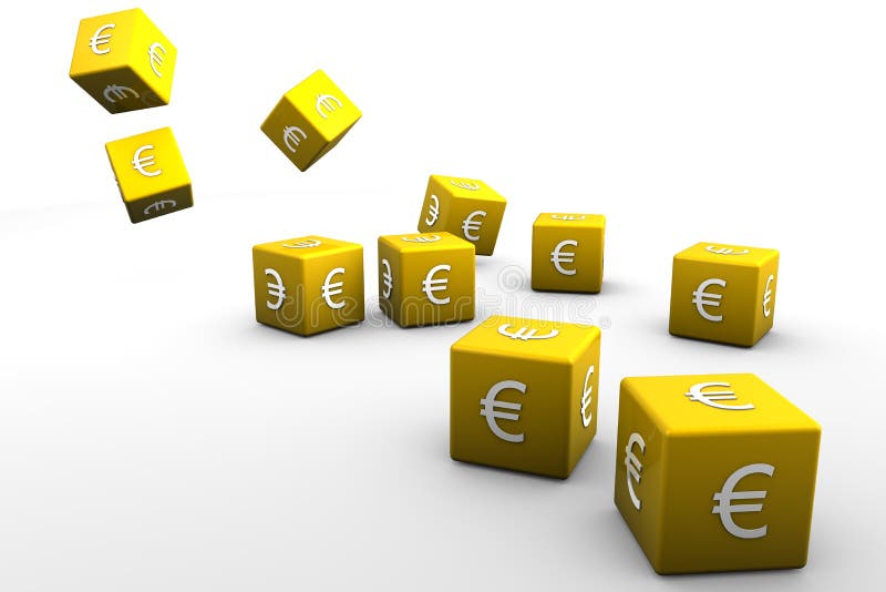 Euro Dice stock illustration. Illustration of financial - 9927598