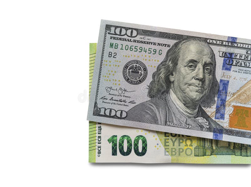 Euro and Dollar Bills in a Common Stack. Stock Photo - Image of bank ...
