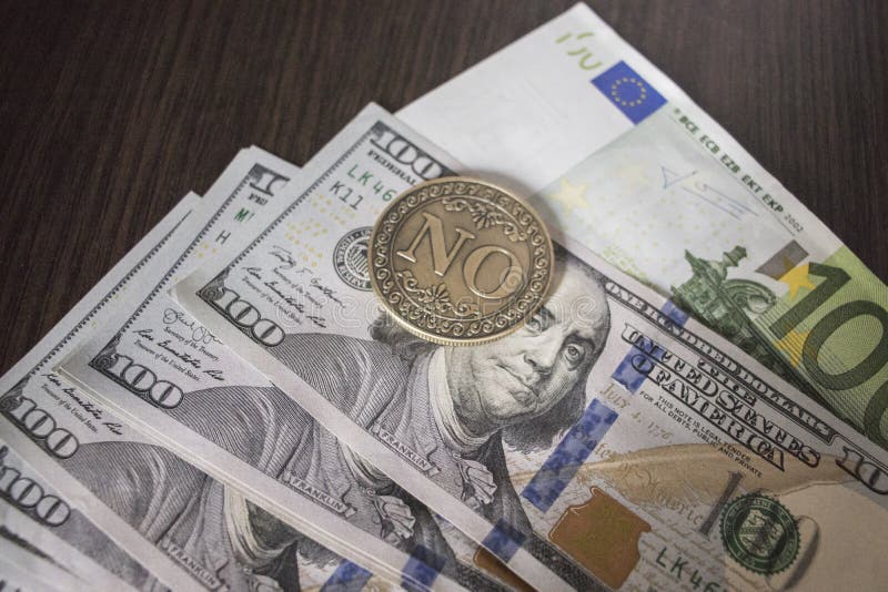 Euro on the Table with a Coin `Yes`. Stock Photo - Image of defeat ...