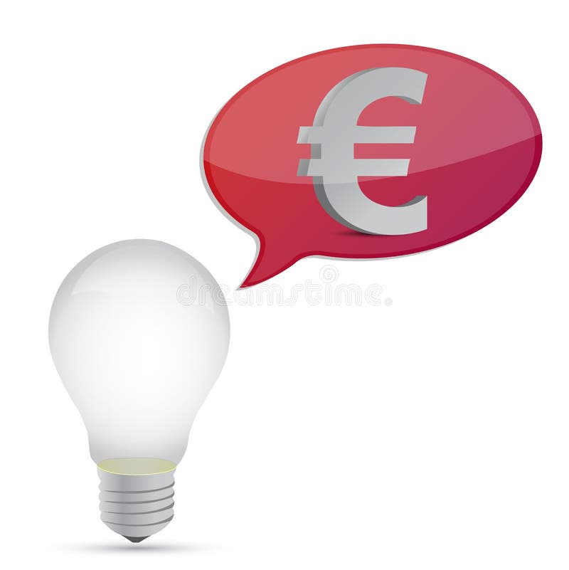 Euro energy saving bulb stock illustration. Illustration of idea - 28161747