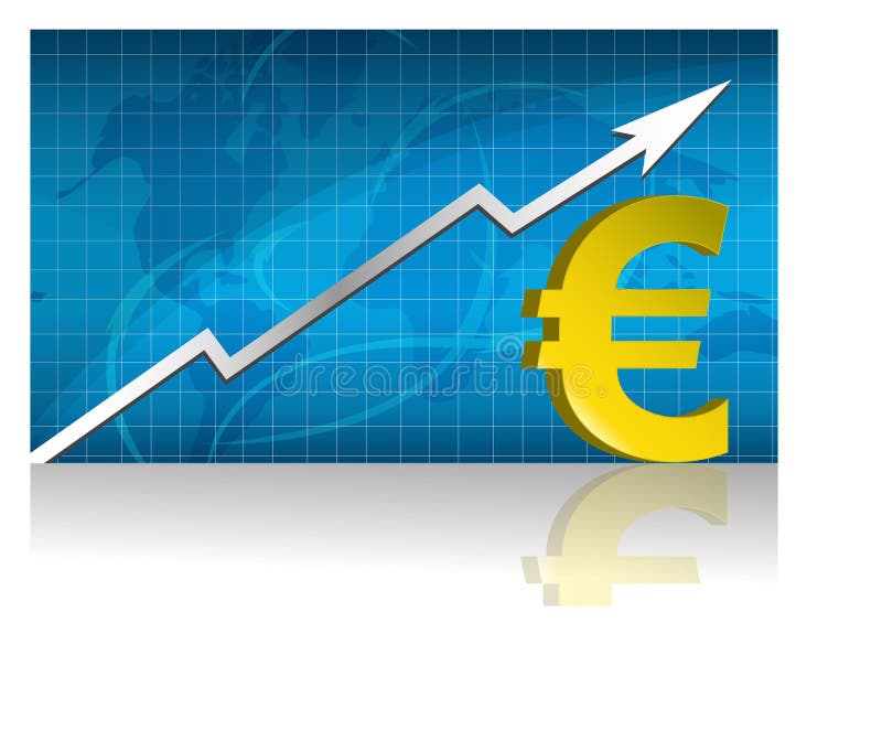 Euro chart stock vector. Illustration of commerce, histogram - 4515229
