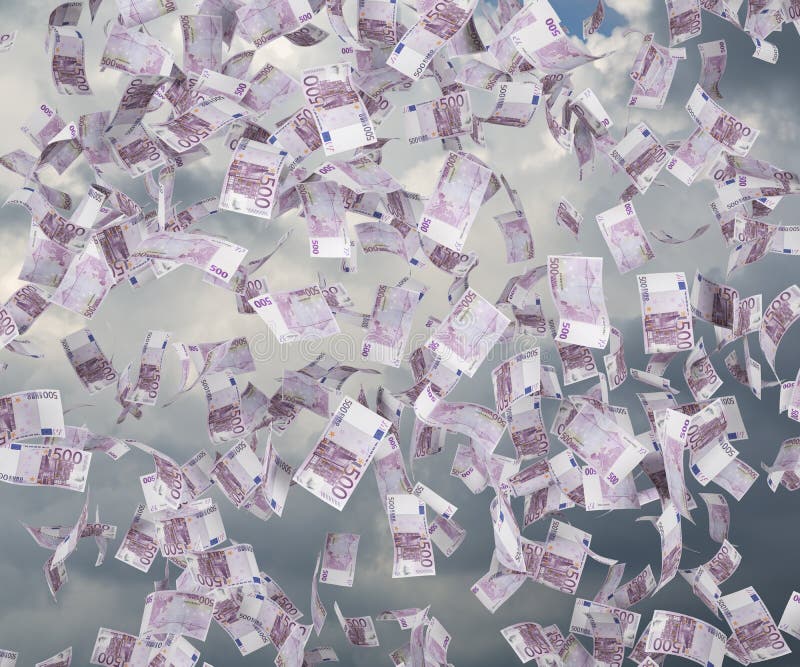 Geldhaufen Hundert Euro stock abbildung. Illustration von finanzen ...