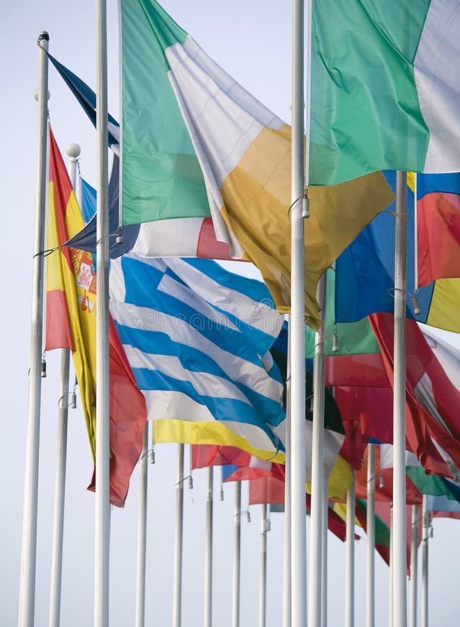 Euro Flags stock photo. Image of nation, objects, politics - 6450636