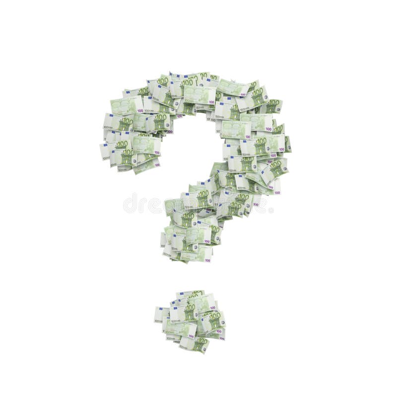 Euro in form question mark stock image. Image of bank - 48261063