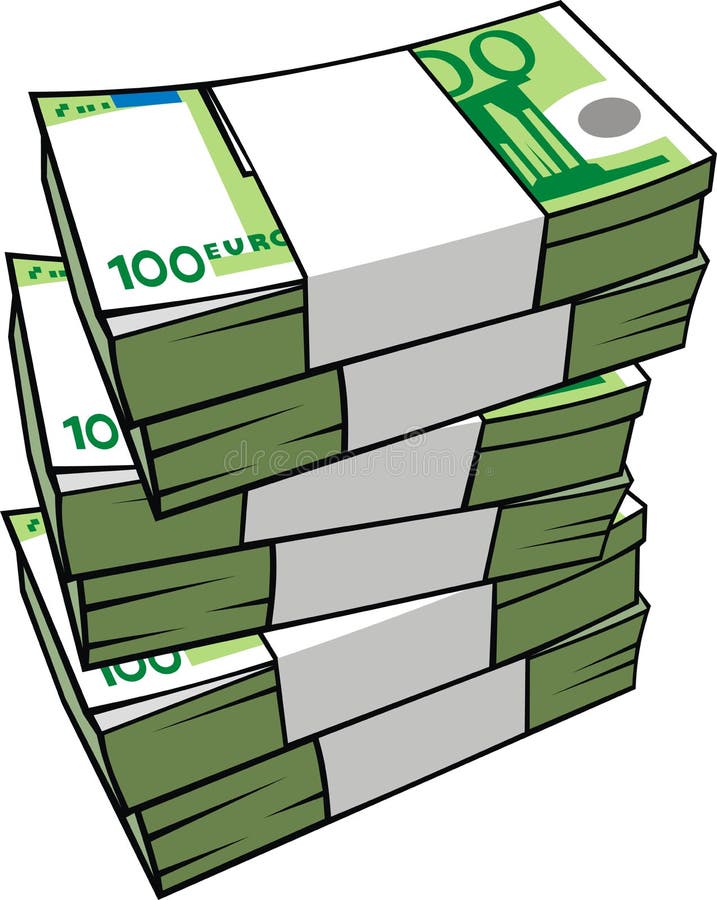 Euro geld geïsoleerd vector illustratie. Illustration of onderaan ...