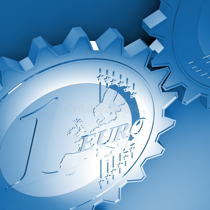 Euro gear stock illustration. Illustration of business - 52183050