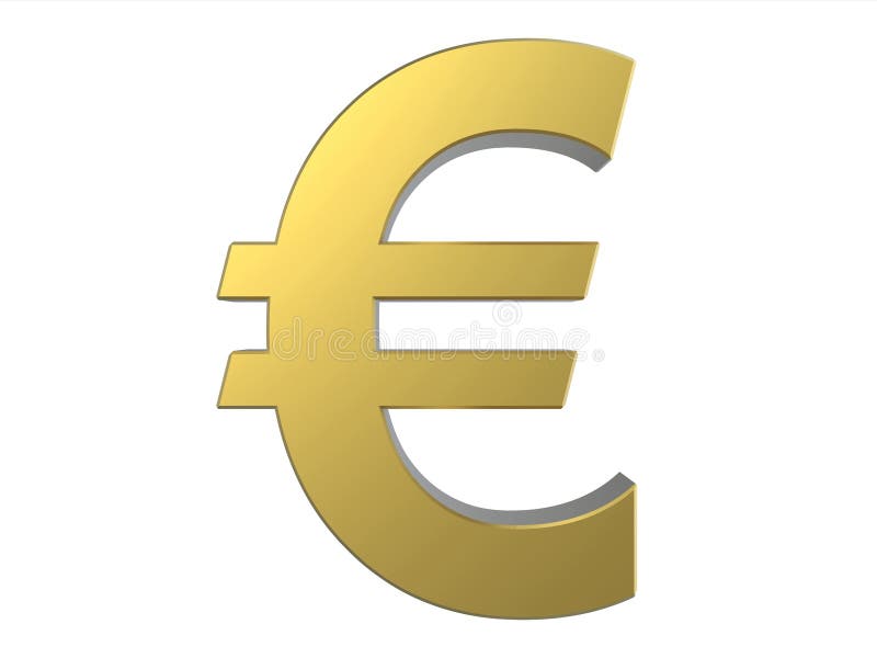 Euro Golden Symbol stock illustration. Illustration of coins - 14559674