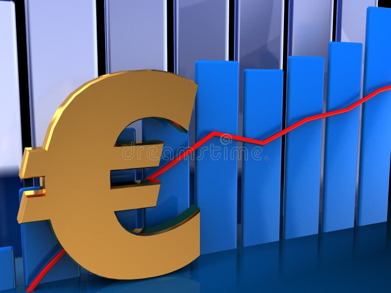 Euro graph stock illustration. Illustration of graphic - 37277793