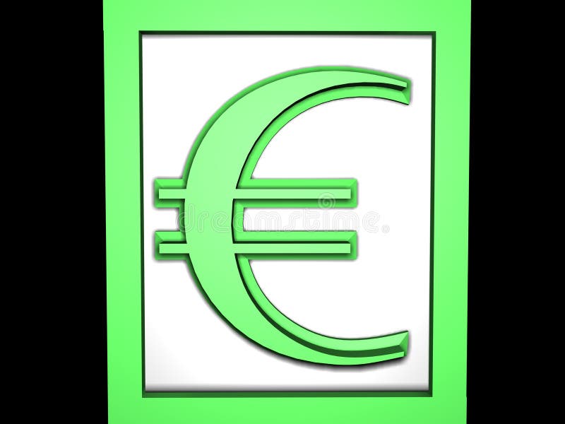 Green Container And Sign Of Euro. Stock Illustration - Illustration of ...