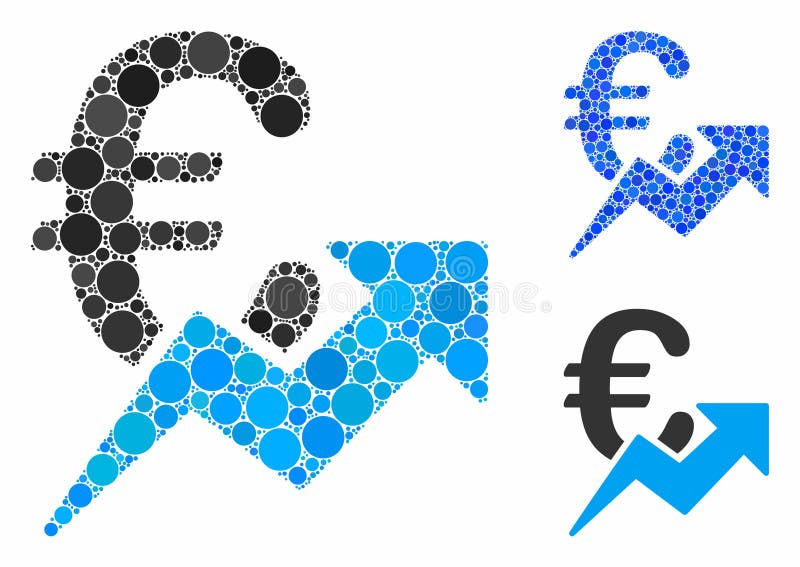 Euro Growth Composition Icon of Spheric Items Stock Vector ...