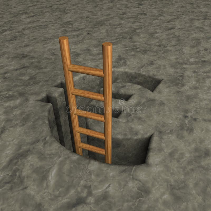 Euro and hole stock illustration. Illustration of hazard - 21349938