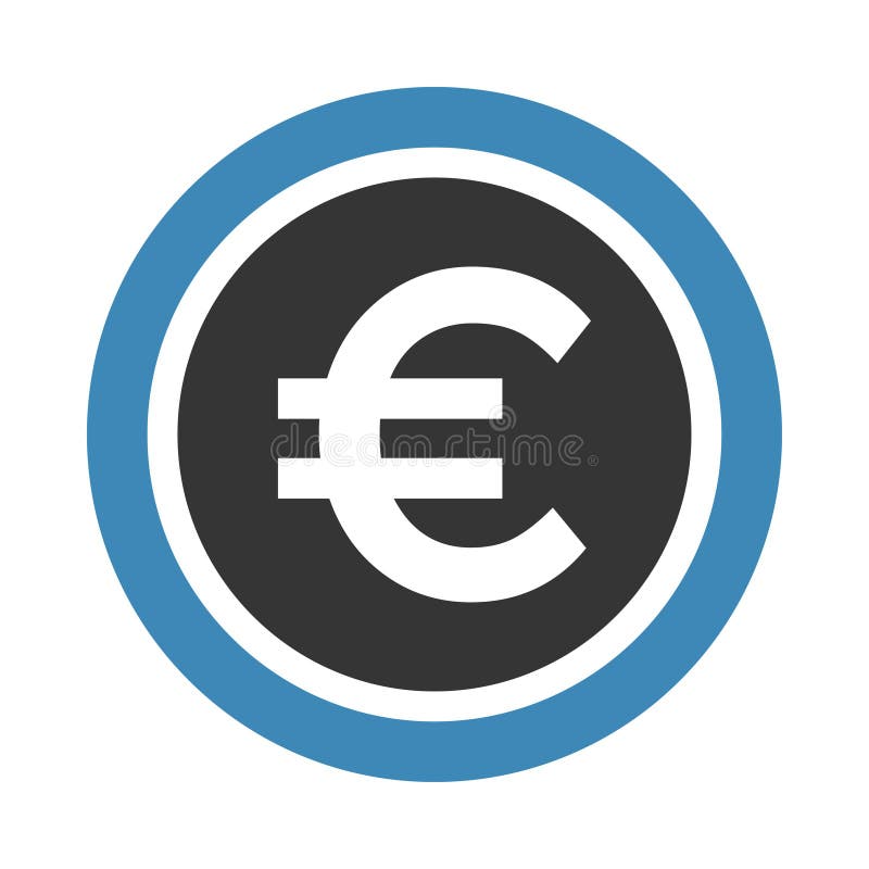 Euro icon stock illustration. Illustration of geld, sign - 100494443