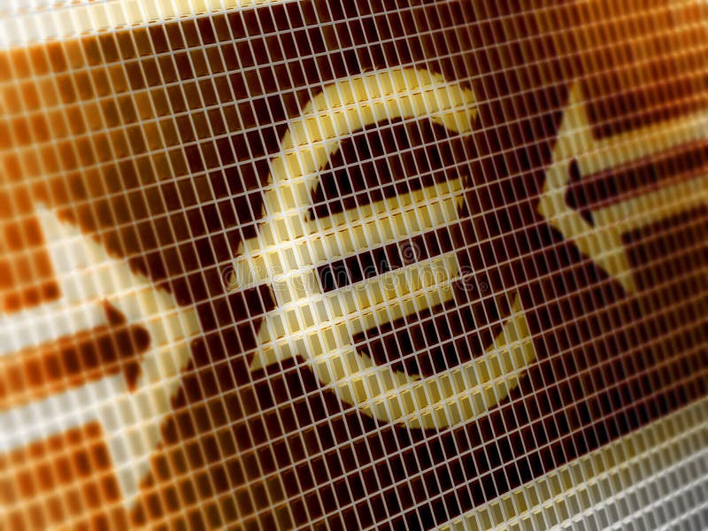 Euro icon stock illustration. Illustration of illuminated - 73937443