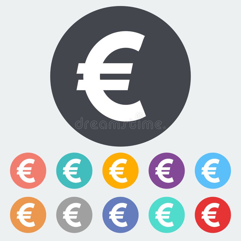 Euro icon. stock vector. Illustration of market, greed - 93392854