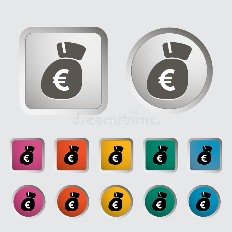 Euro icon. stock vector. Illustration of exchange, vector - 95060995