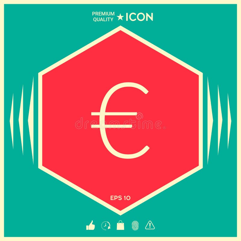 Euro icona di simbolo illustrazione vettoriale. Illustrazione di ...