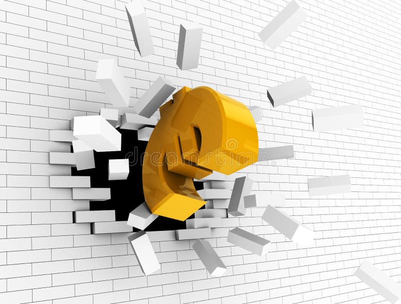 Euro Fort Et La Bande Dessinée Drôle Du Dollar Effrayé Illustration de ...