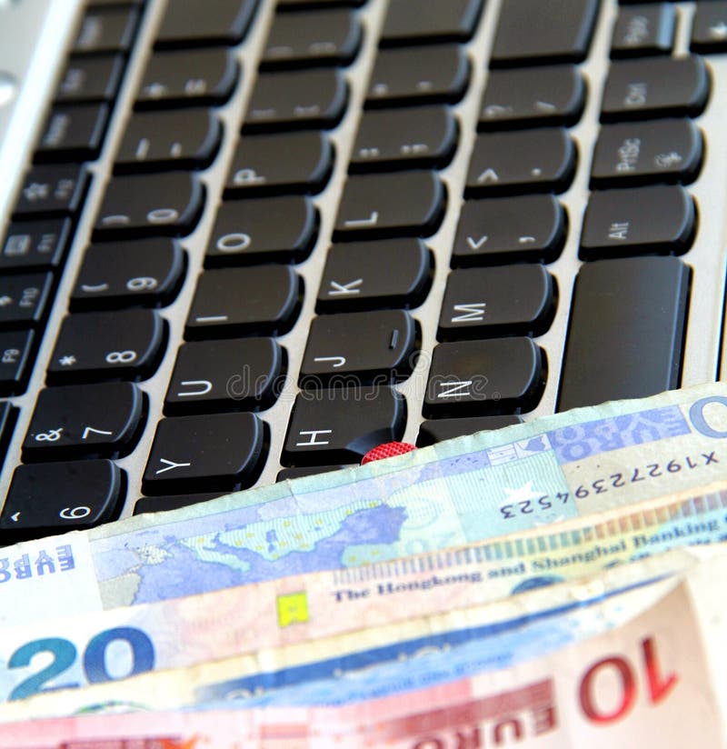 Euro on keyboard stock photo. Image of formal, keyboard - 128148834