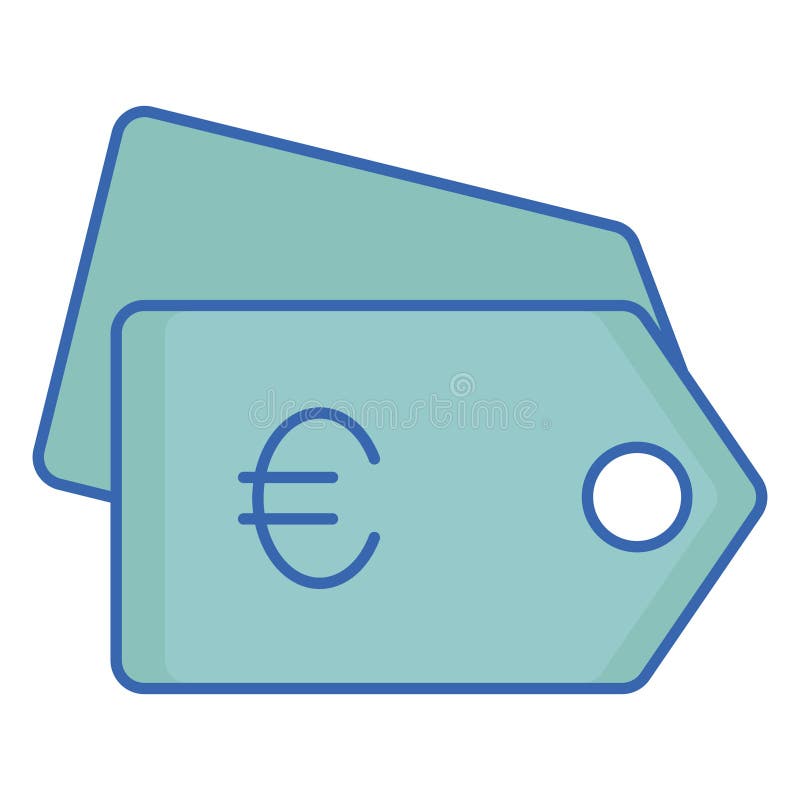 Euro Label Isolated Vector Icon Which Can Easily Modify or Edit Stock ...