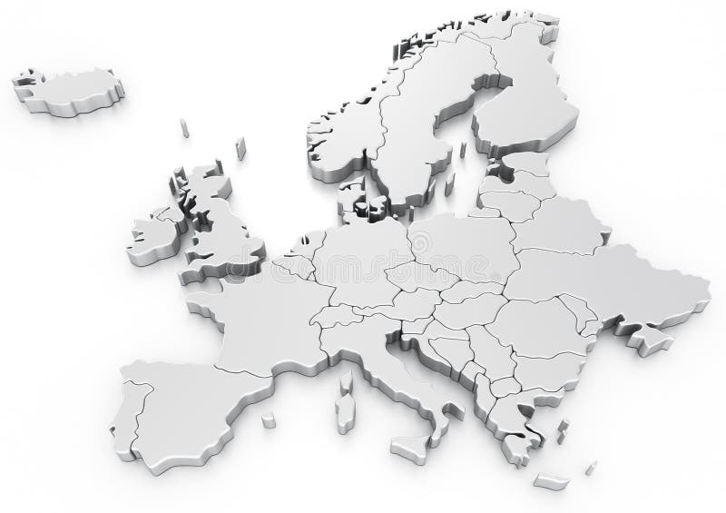 Euro map stock illustration. Illustration of cartography - 17073491