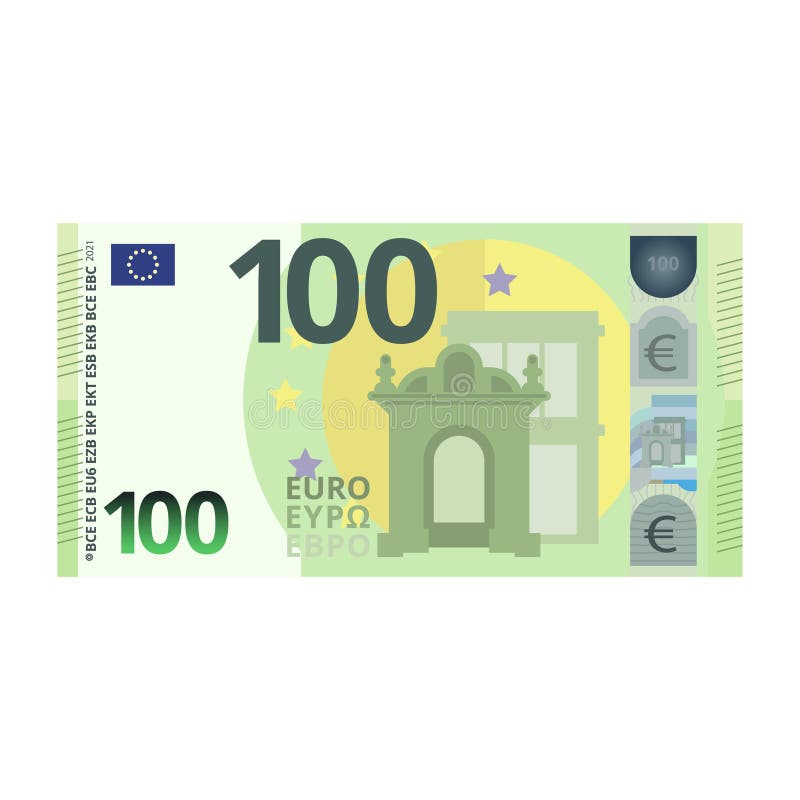 100 euro banknote vector stock vector. Illustration of cash - 9847515