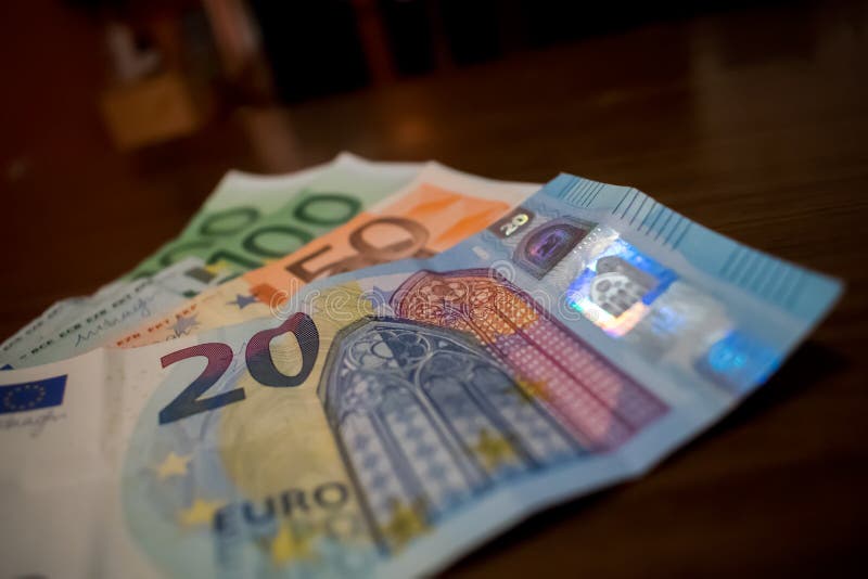 Euro Money Banknotes on the Table Stock Photo - Image of business ...