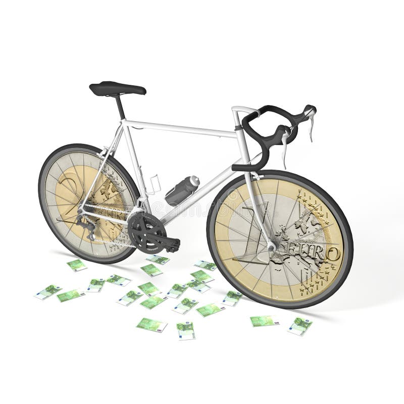 Euro Money Bicycle stock image. Image of note, capital - 25241023